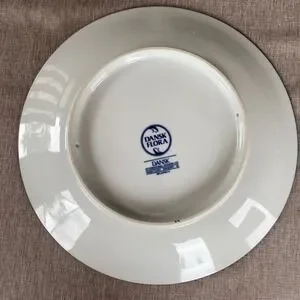 Dansk | Dining | Dansk Flora Bayberry Floral Blue Rim Chop Plate Round ...